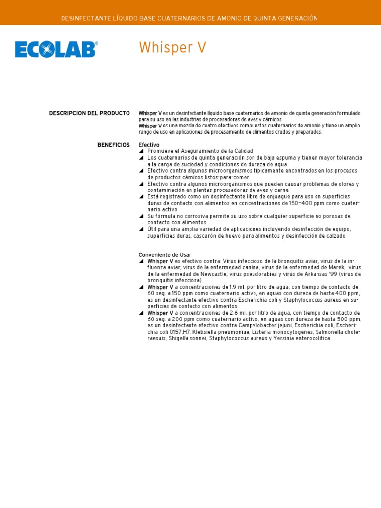 Whisper PDF | PDF | Desinfectante | Agua