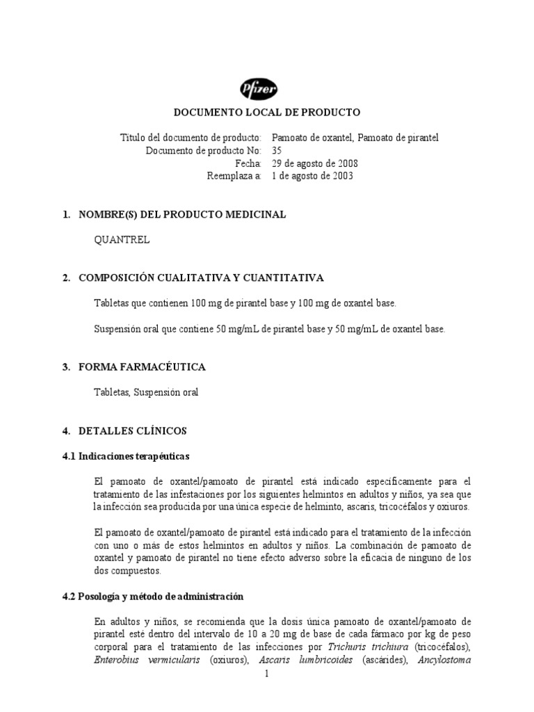 Ficha Técnica Quantrel | PDF | Medicamentos con receta | El embarazo