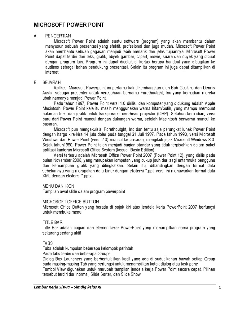 Panduan Lengkap Microsoft PowerPoint | PDF