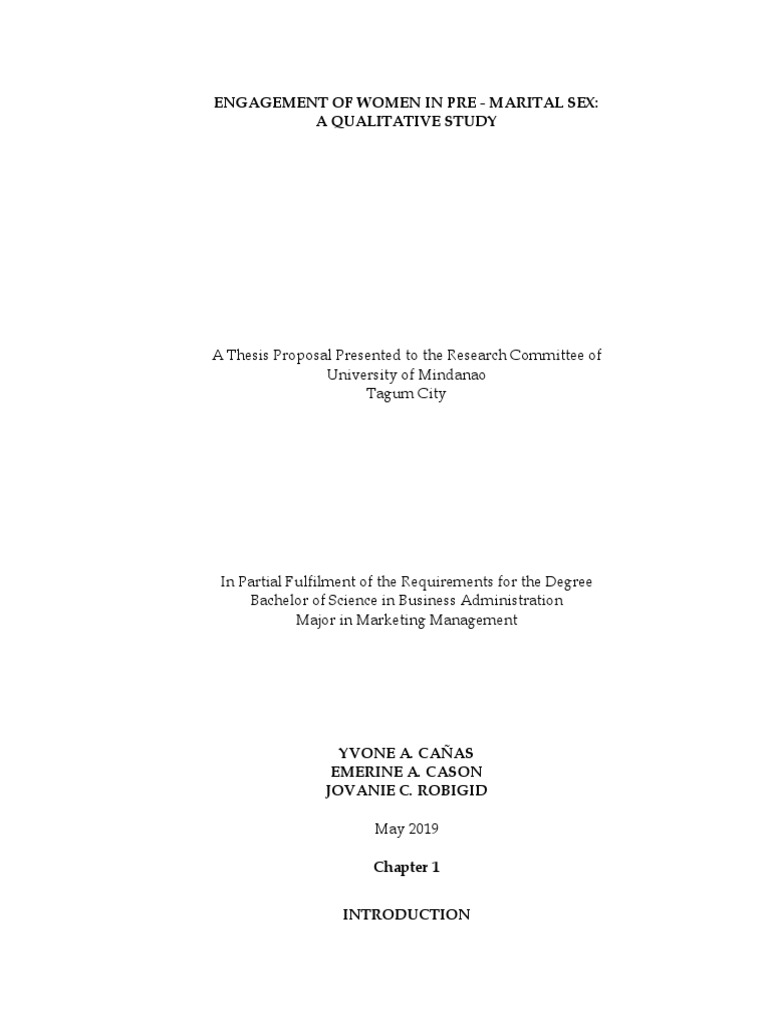 Thesis Premarital Sex Pdf Qualitative Research Focus Group