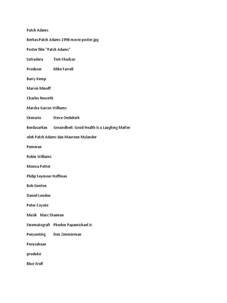 Resensi Film Patch Adams | PDF