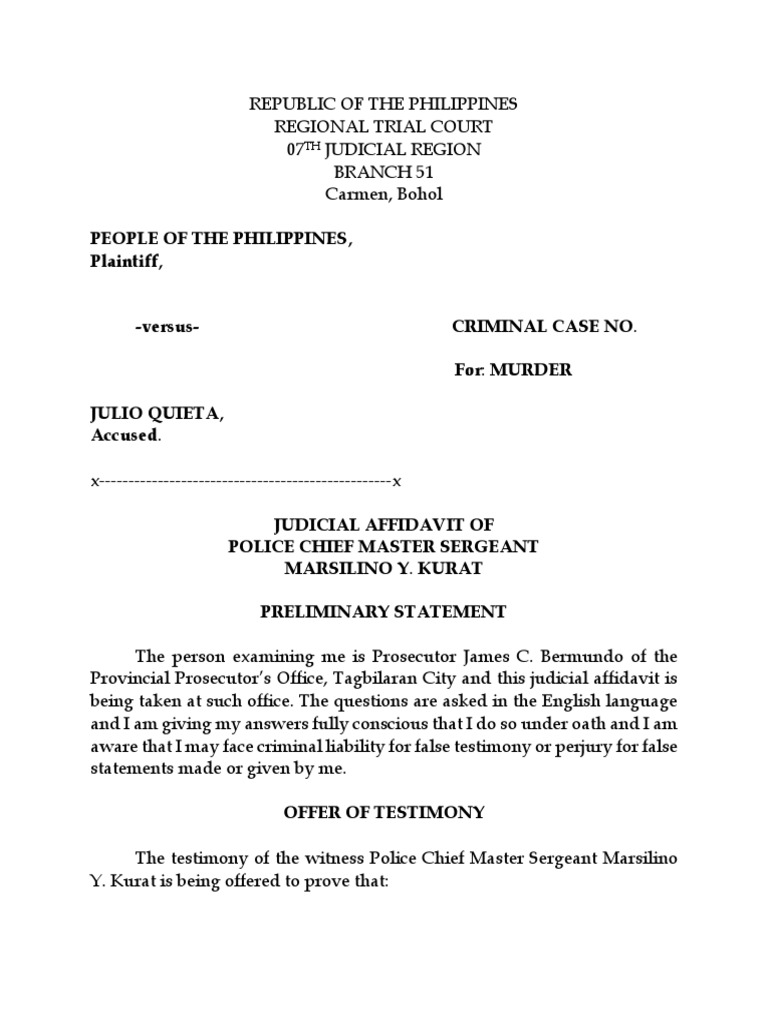 Affidavit Police Officer | PDF | Perjury | Testimony