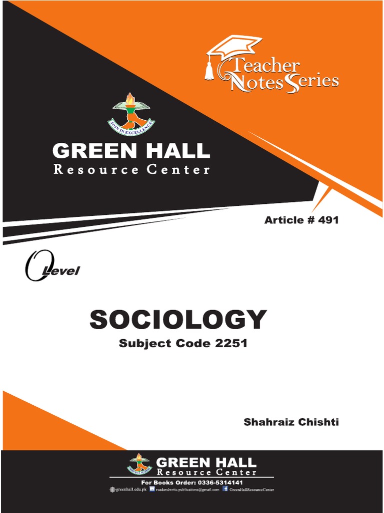 O-Level Sociology O Level Notes PDF | PDF | Sampling (Statistics ...