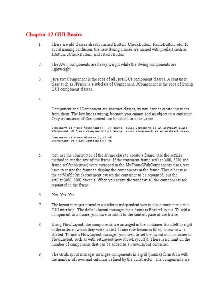12review (GUIBasics) | PDF | Programming Paradigms | Computer Programming
