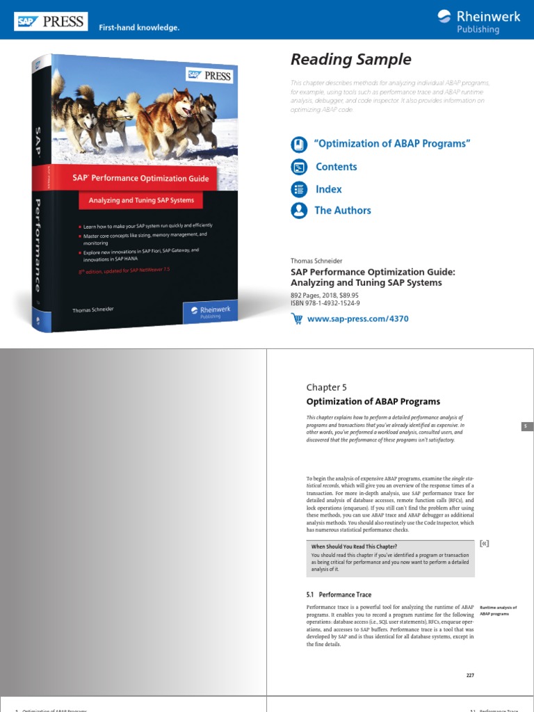 Reading Sample Sappress 1524 Sapperformanceoptimizationguide | PDF ...