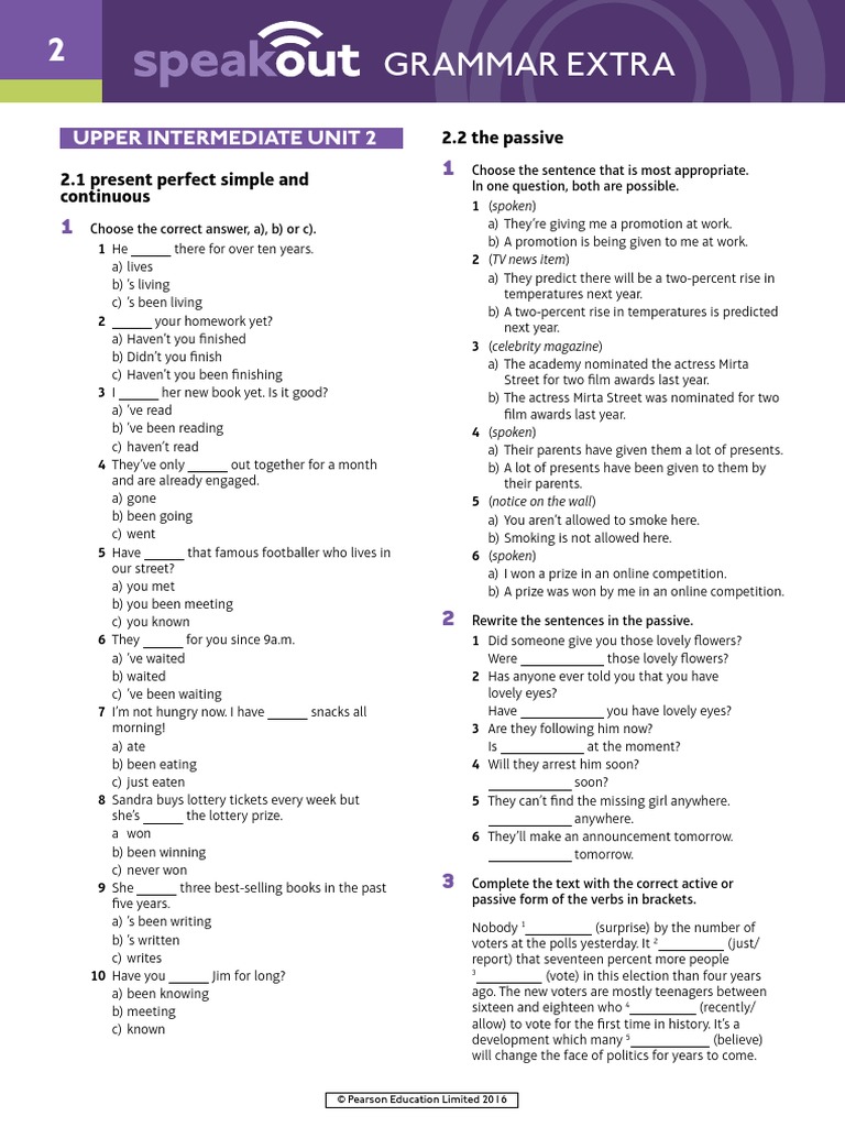 Speakout Grammar Extra Upper Intermediate Unit 2 | PDF | Drinking Water