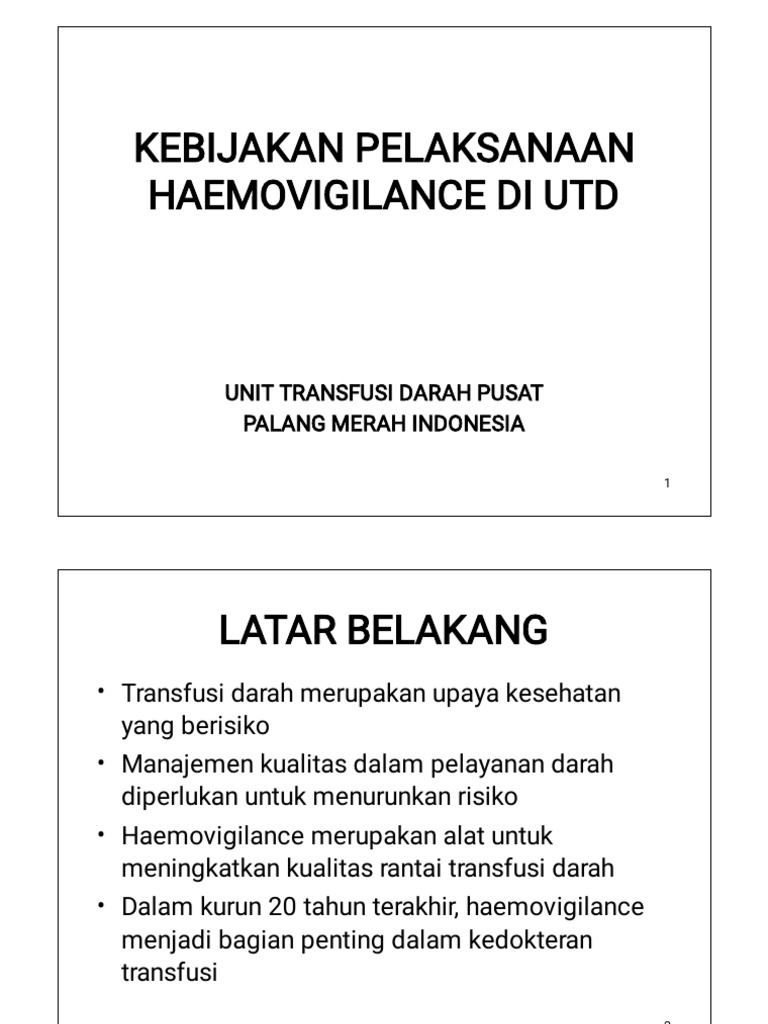 HAEMOVIGILANCE | PDF