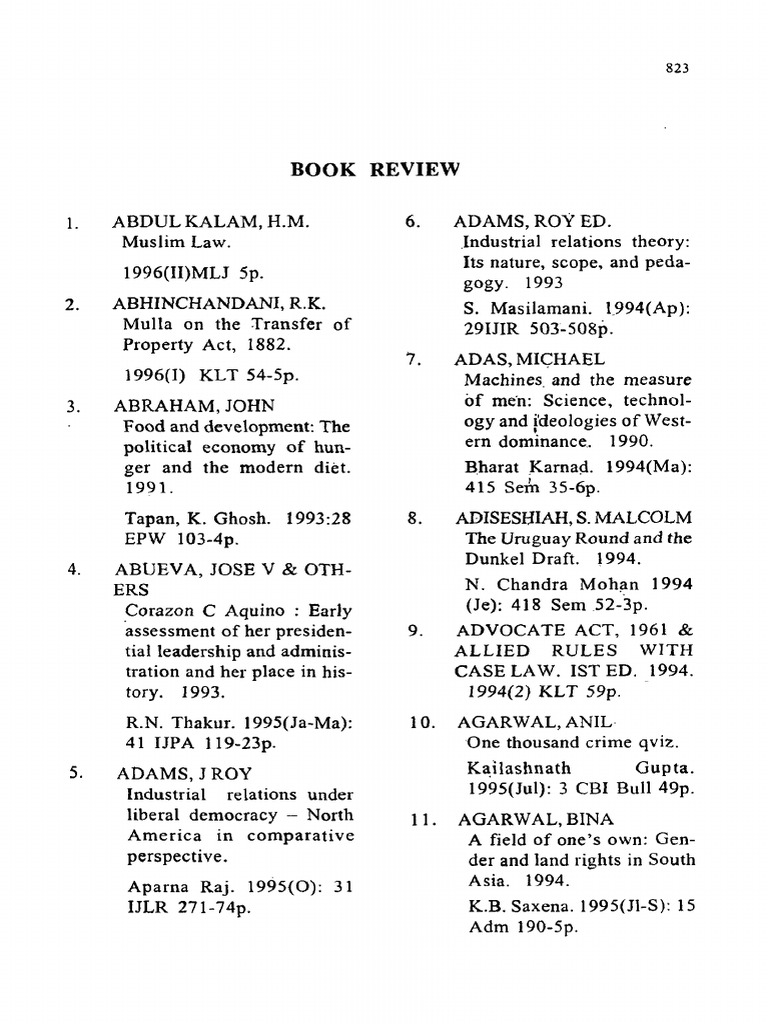 009 - Book Review Index PDF | PDF | Government | Justice