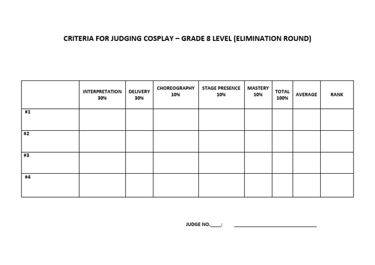 Criteria For Judging-Speech Choir Competition | PDF