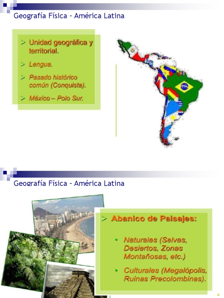 Geografia de America Latina | PDF | América del Sur | Andes