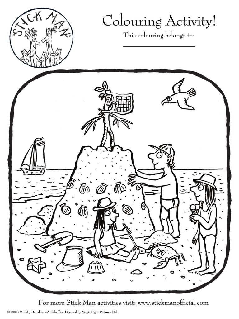 Stick Man Colouring PDF | PDF