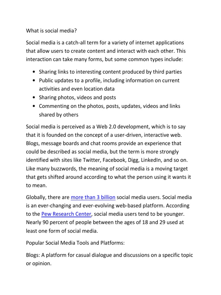 What Is Social Media | PDF | Public Opinion | Social Media