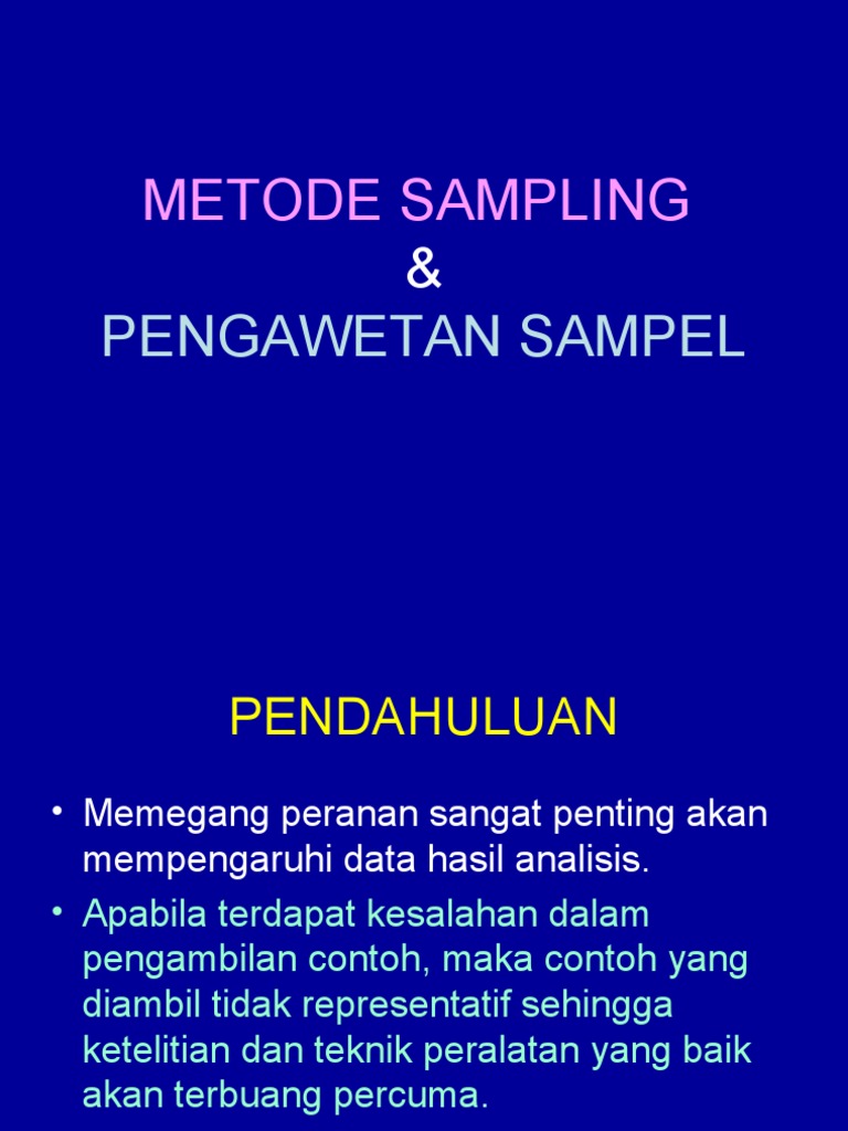 Metode Sampling | PDF