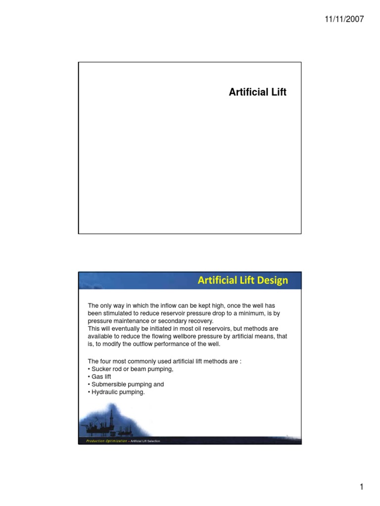 Artificial Lift Design and Optimization | PDF | Fluid Mechanics | Pump