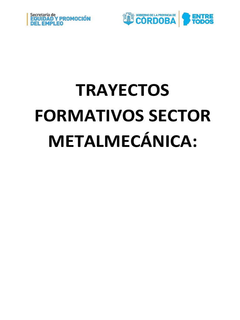 Trayectos Formativos Metalmecanica PDF | PDF | Control numerico | Mecanizado