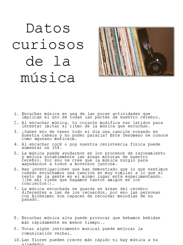 Curiosidades Musicales Fascinantes | PDF