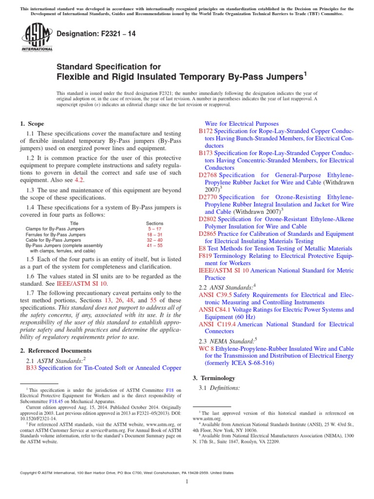 Astm F2321 | PDF | Insulator (Electricity) | Electrical Conductor