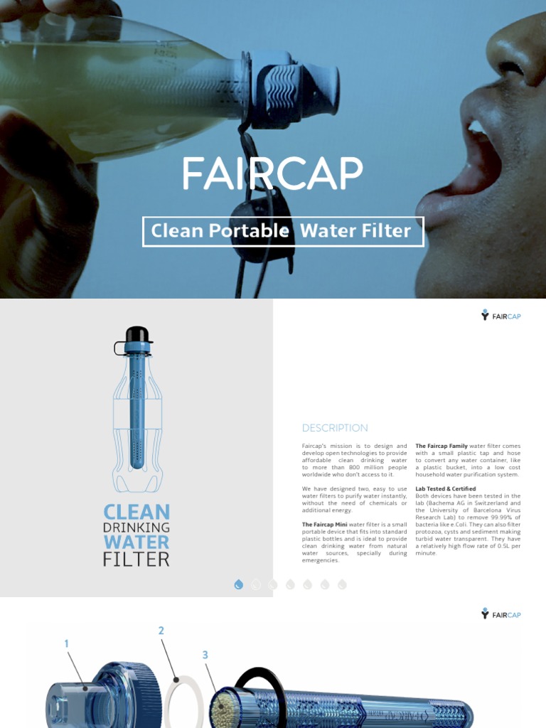 Fair Cap Presentation | PDF | Drinking Water | Water Purification