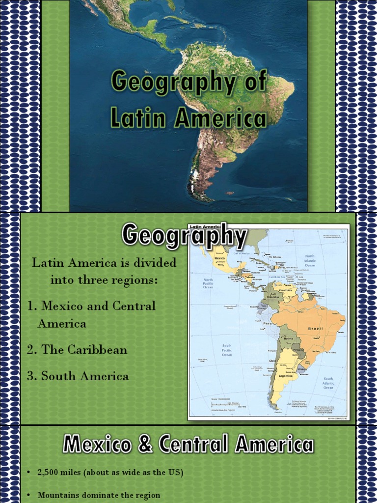 Geography of Latin America Powerpoint | PDF | South America | Island