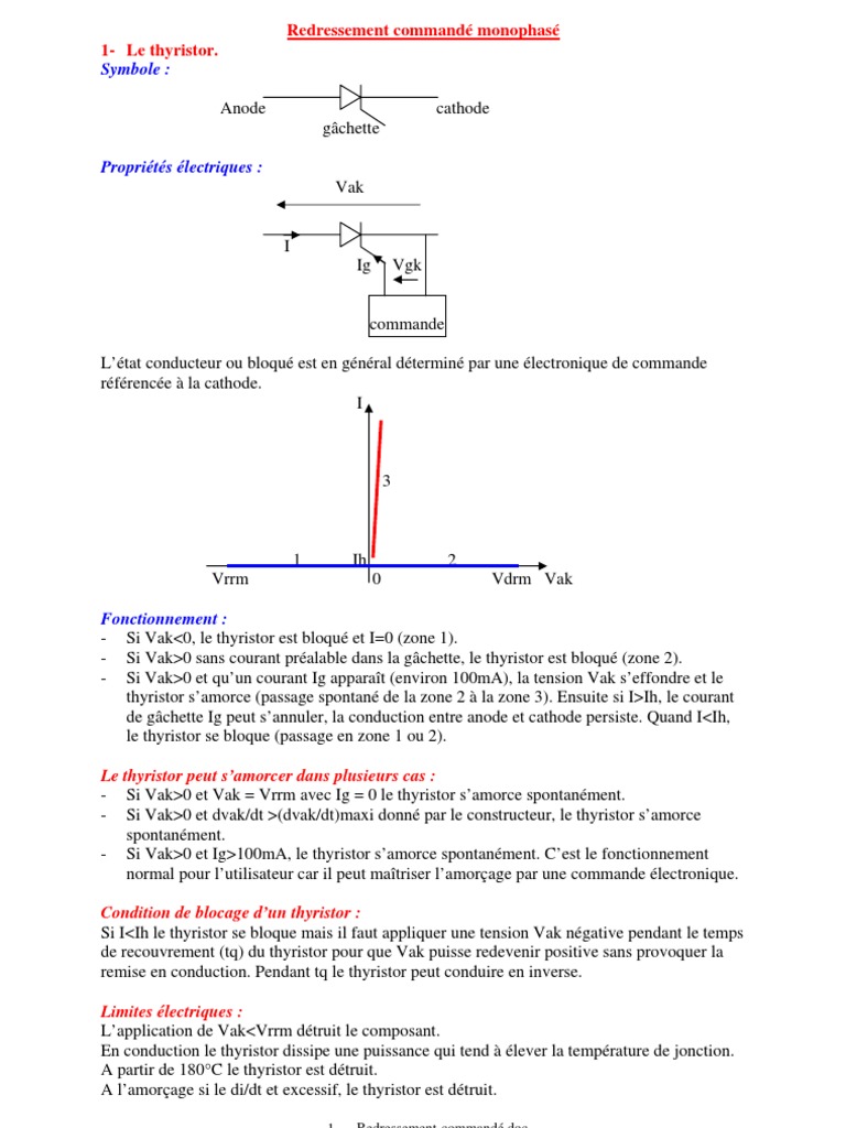 Redressement-commande | Redresseur | Électronique