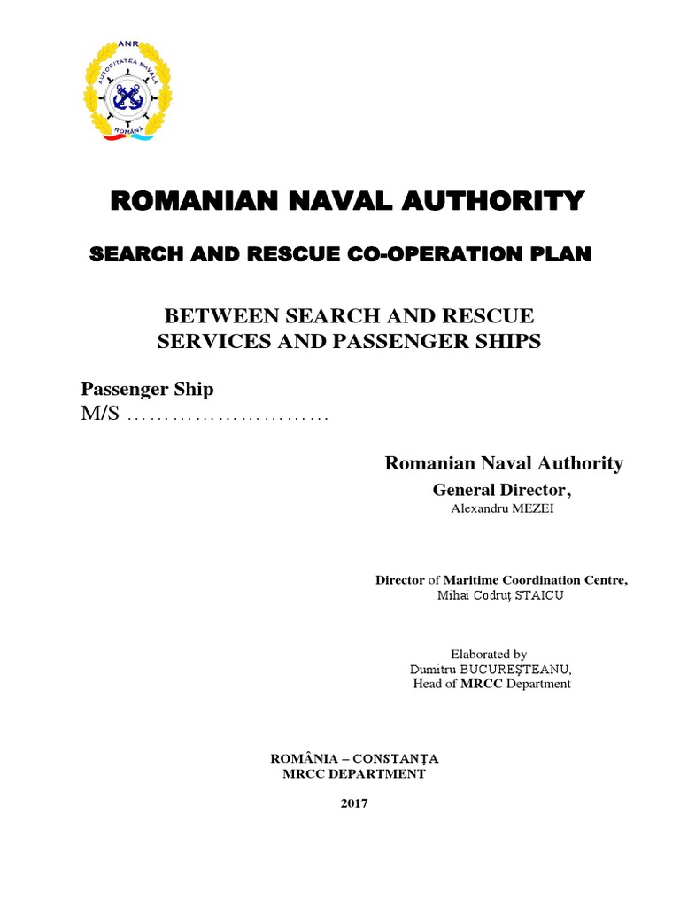 SAR Co-Operation Plan With Passenger Ships | PDF | Search And Rescue ...