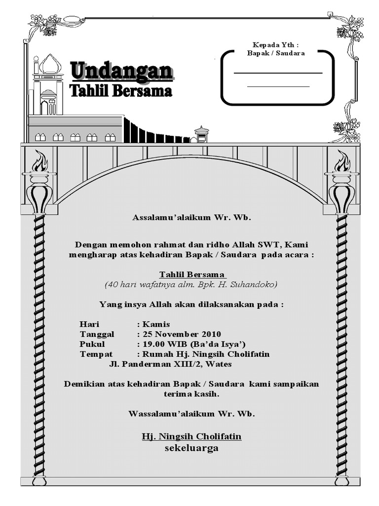Download Undangan Maulid Nabi Word Muharram R