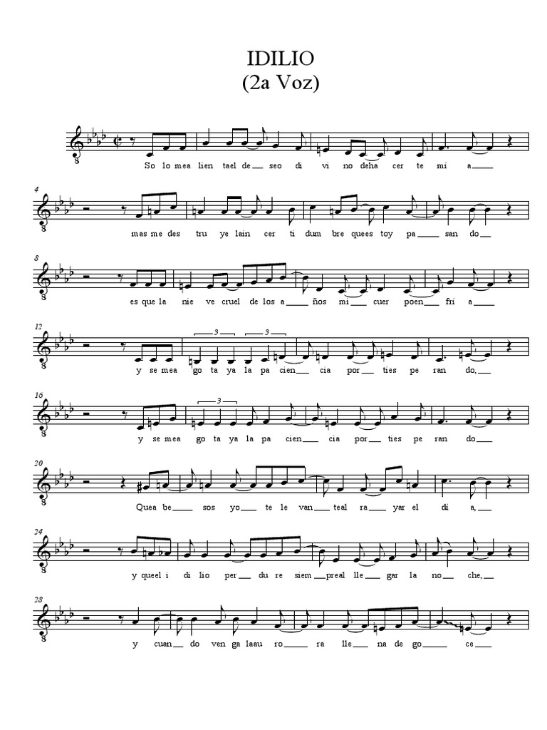 Idilio Segunda Voz PDF | PDF
