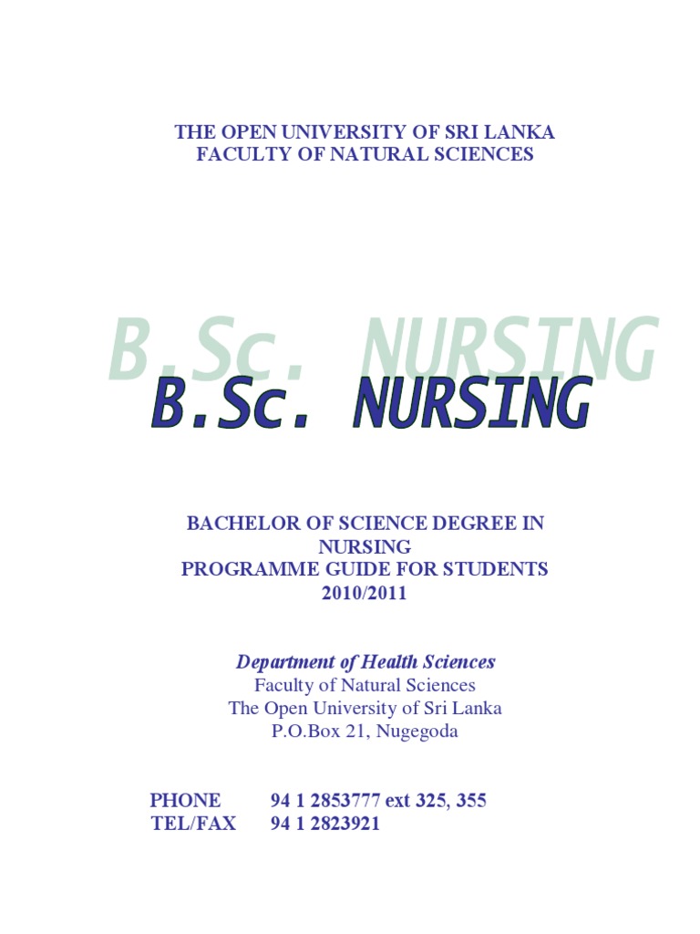 Bsc Nursing Prospectus | Nursing | Academic Degree