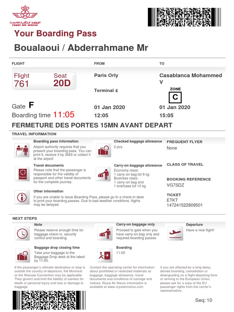 Boarding Pass | PDF | Baggage | Aviation