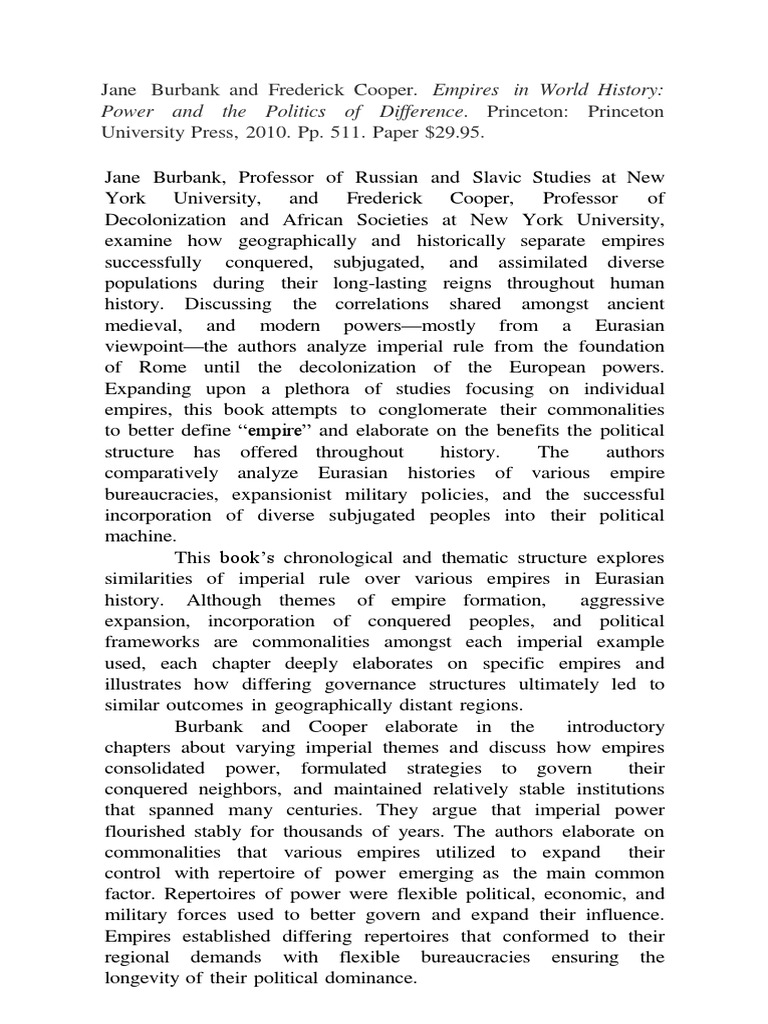Empires in World History Overview | PDF | Empire | Russian Empire