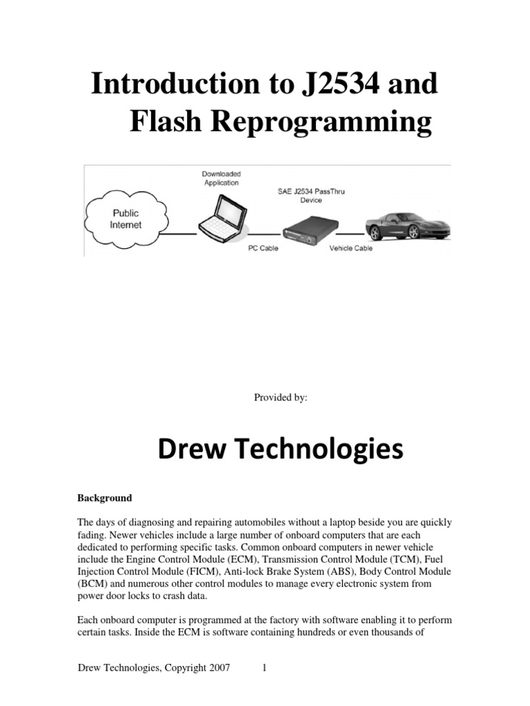 Introduction To J2534 and Flash Reprogramming | PDF | Subscription ...