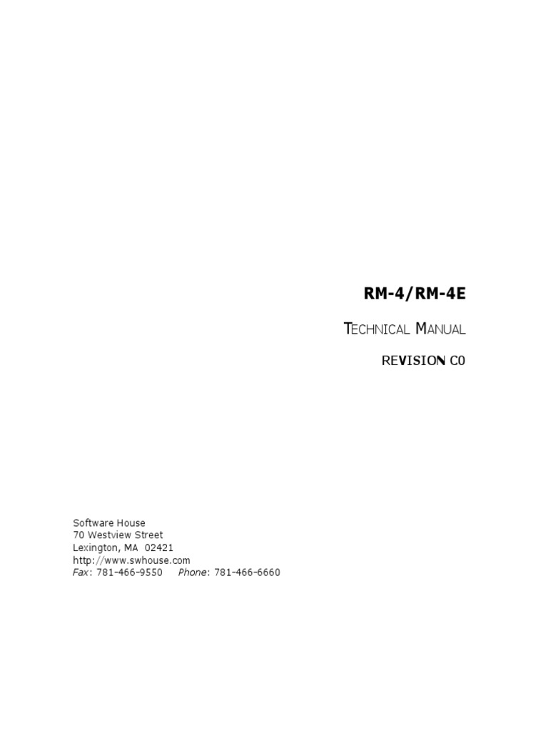 RM 4 RM 4e Technical Manual - rc0 - LT - en PDF | PDF | Electrical ...