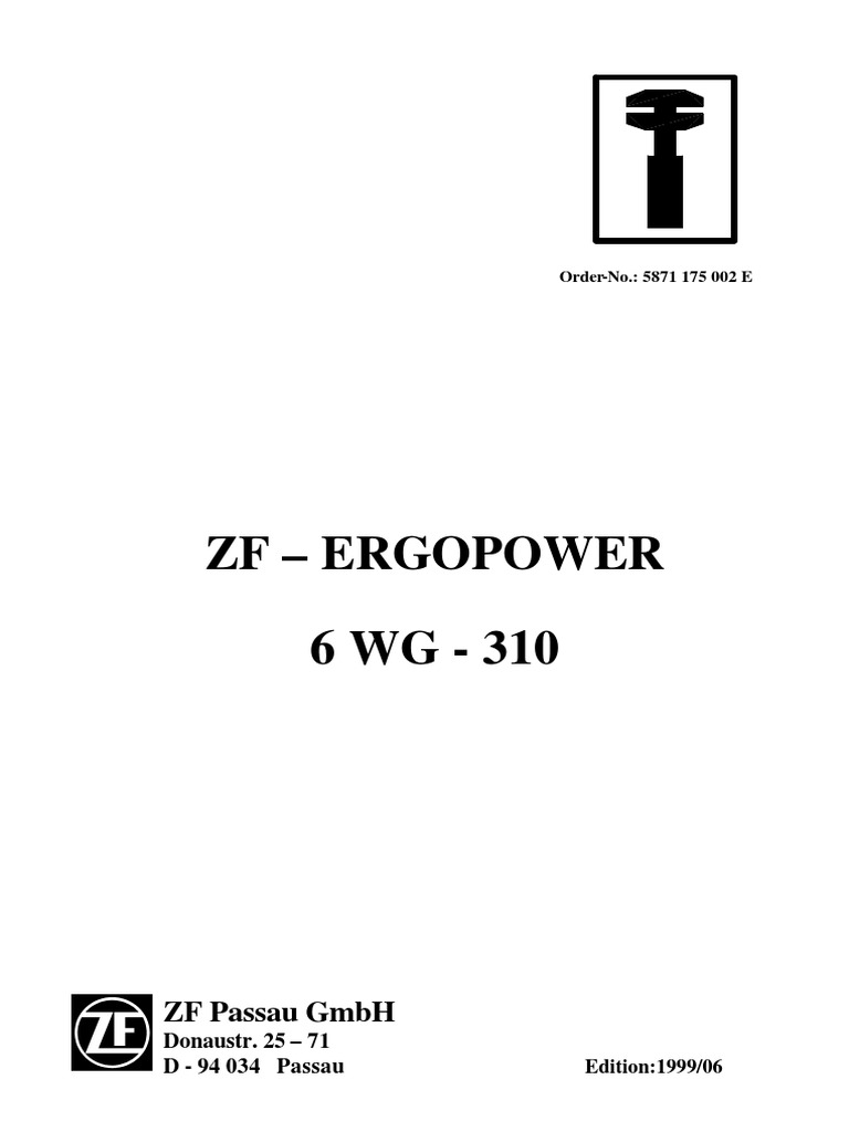 ZF-ERGOPOWER 6WG-310 Transmission | Download Free PDF | Transmission ...
