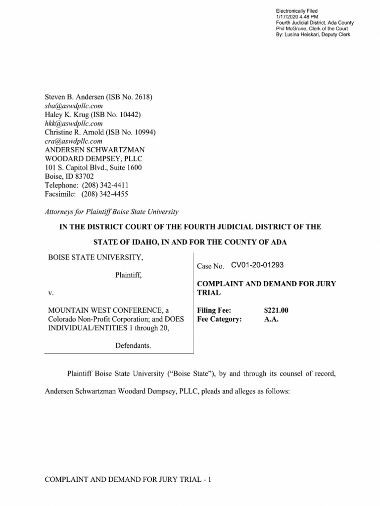 Complaint and Demand For Jury Trial | PDF | License | Common Law