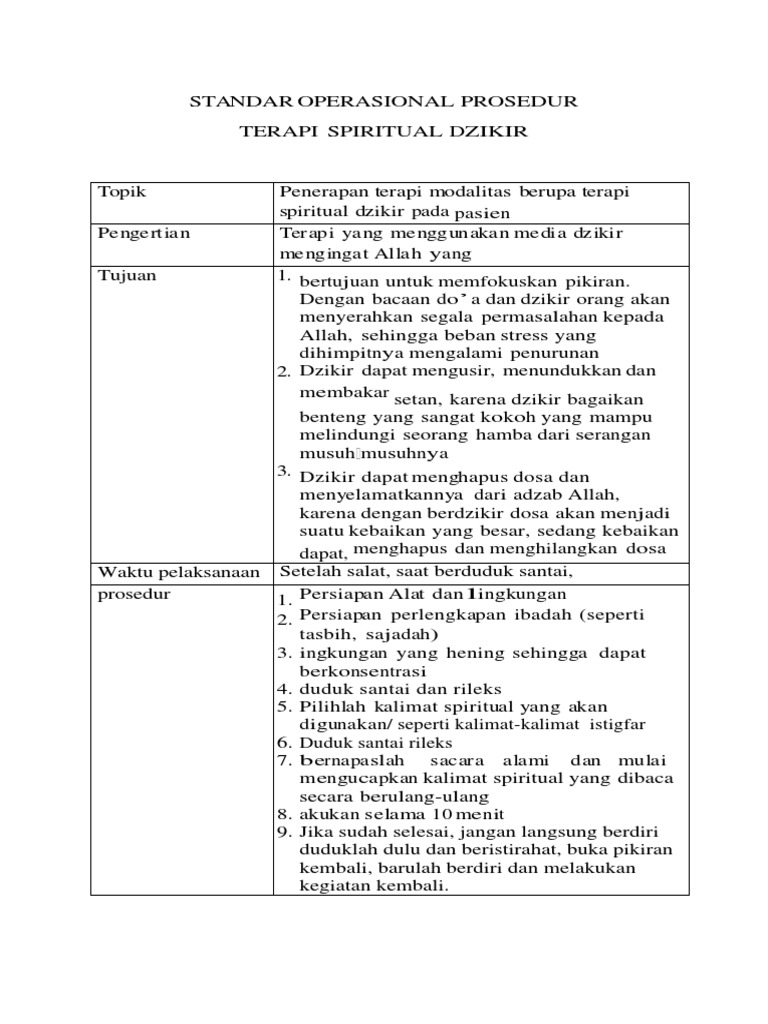 Standar Operasional Prosedur | PDF