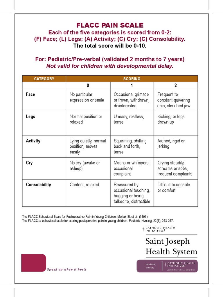 Flacc Scale Pain Assessment