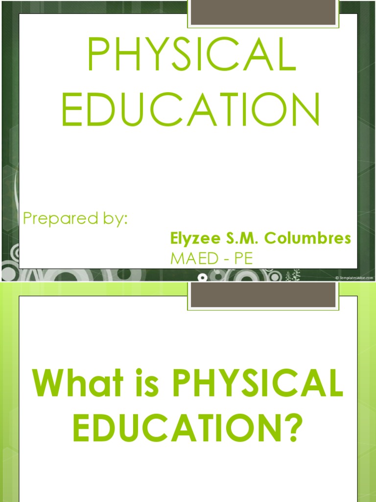 Definition of PE Sports & Recreation | PDF | Physical Fitness ...