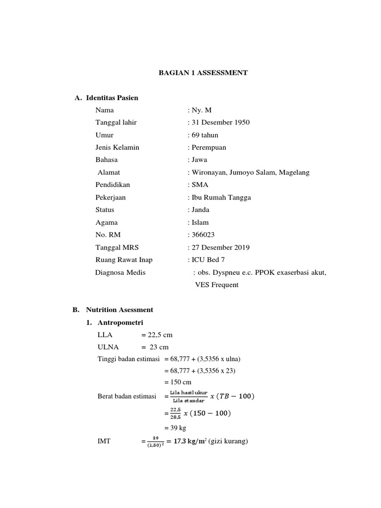 Penatalaksanaan Diet Pasien PPOK Geriatri | PDF