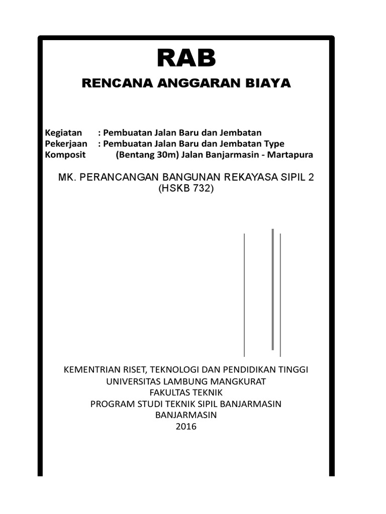 Contoh Rab Jalan Jembatan | PDF