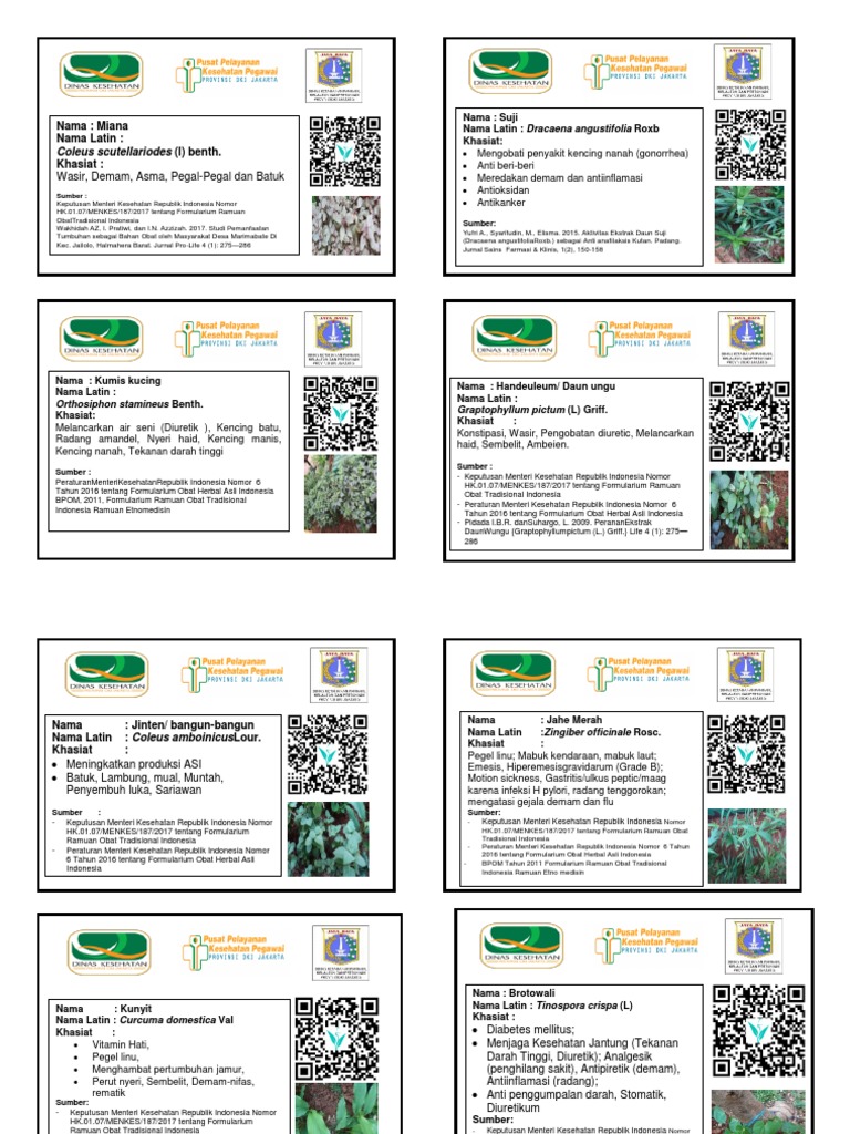 Barcode Tanaman Obat Tradisional | PDF | Pengembangan Diri | Sains & Matematika
