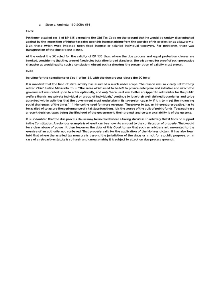 21 Sison V Ancheta | PDF | Due Process Clause | Due Process