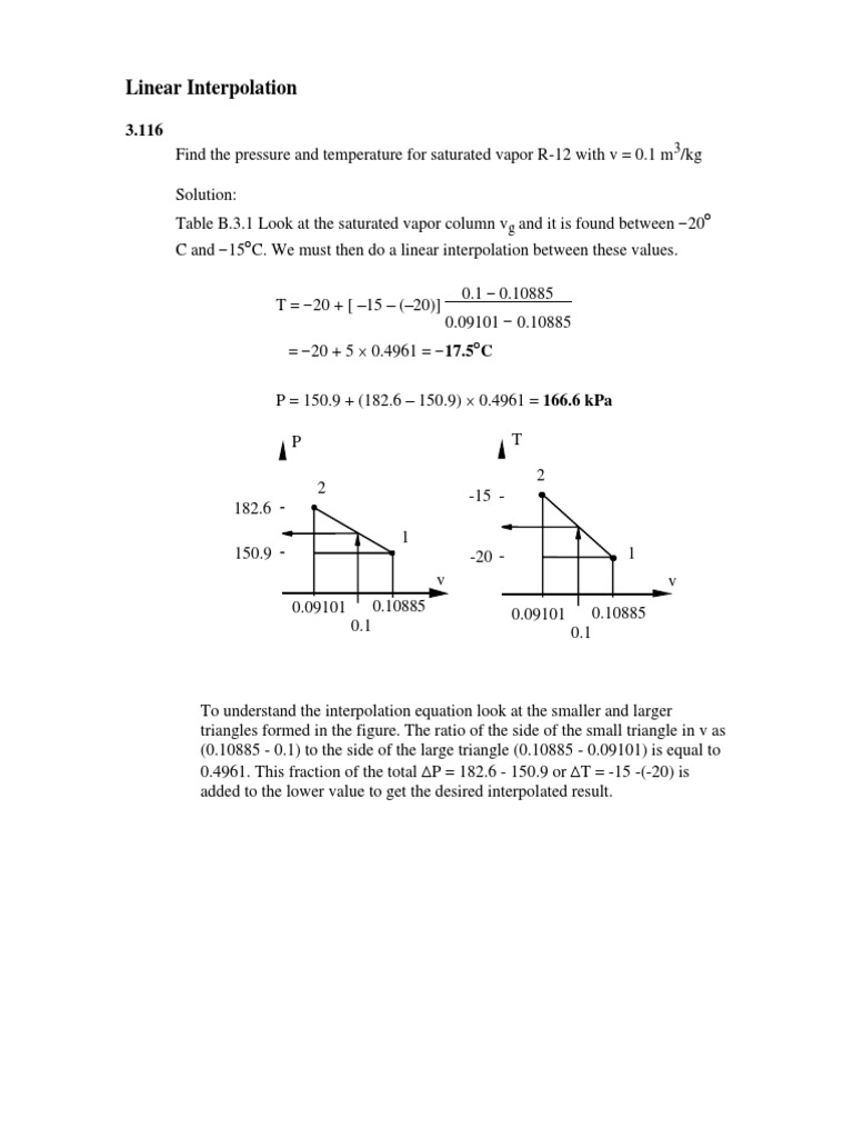 Linear Interpolation Phases Of Matter Thermodynamics