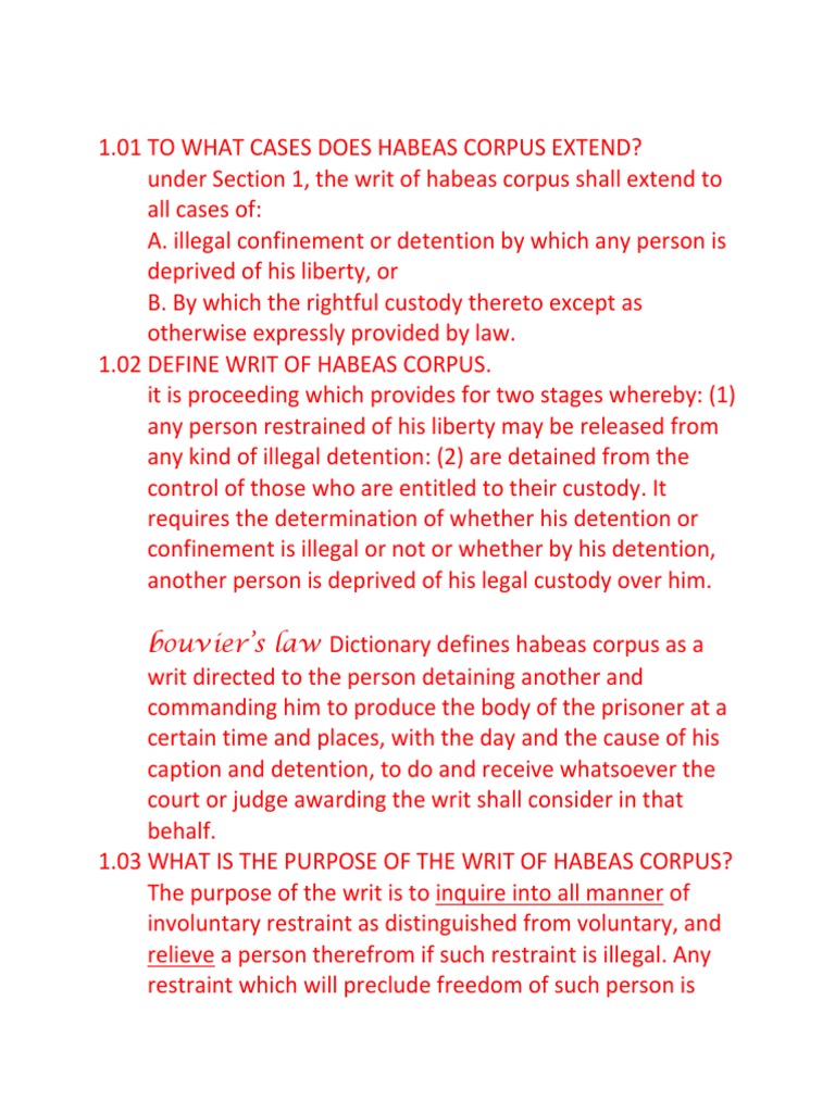 Chapter 7 Habeas Corpus | PDF | Habeas Corpus | Bail