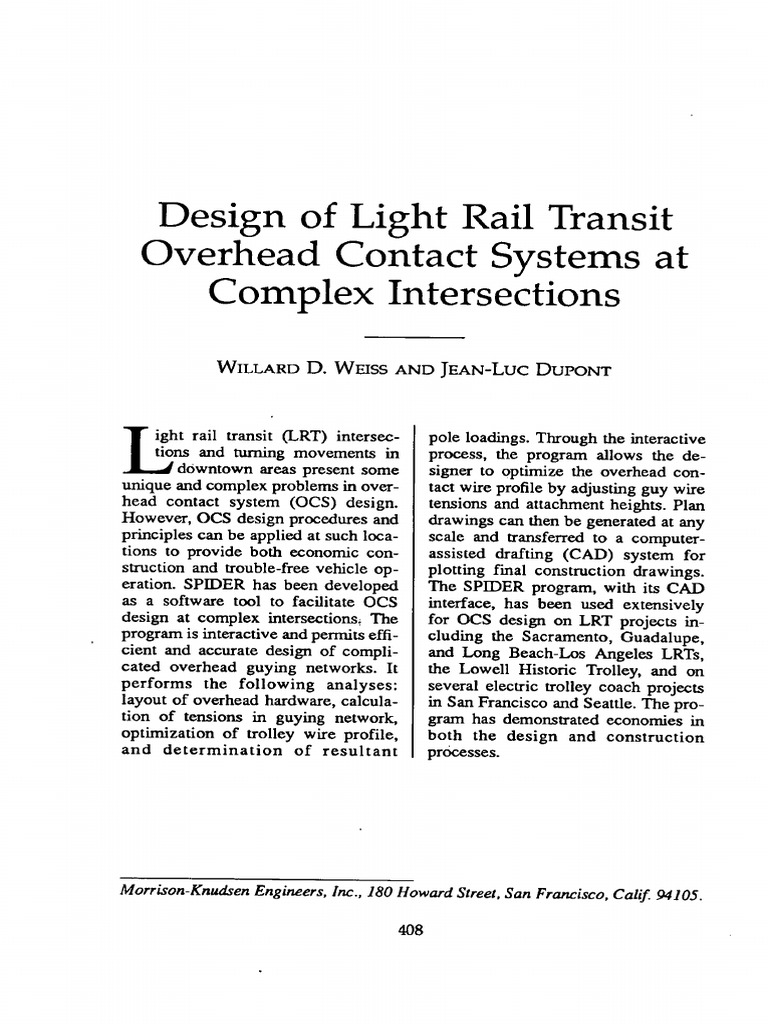 Design of Light Rail Transit at Complex Intersections PDF | Download ...