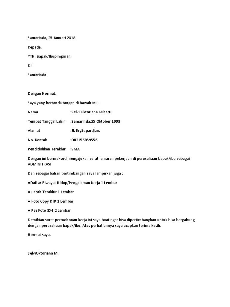 Lamaran Muklis | PDF