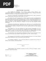 Sample Form of Sworn Statement Tagalog | PDF