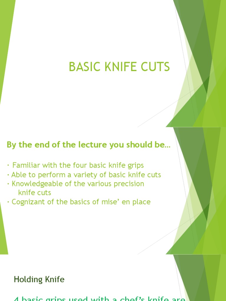Basic Knife Cuts | PDF | French Fries | Knife