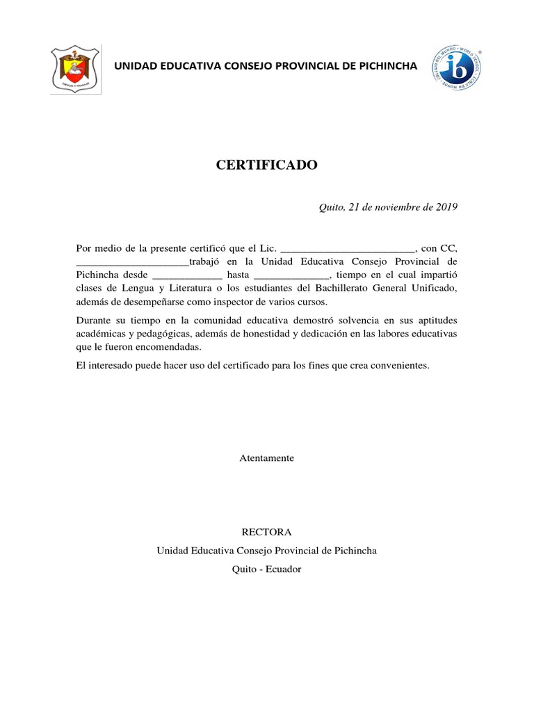 Certificado CPP | PDF