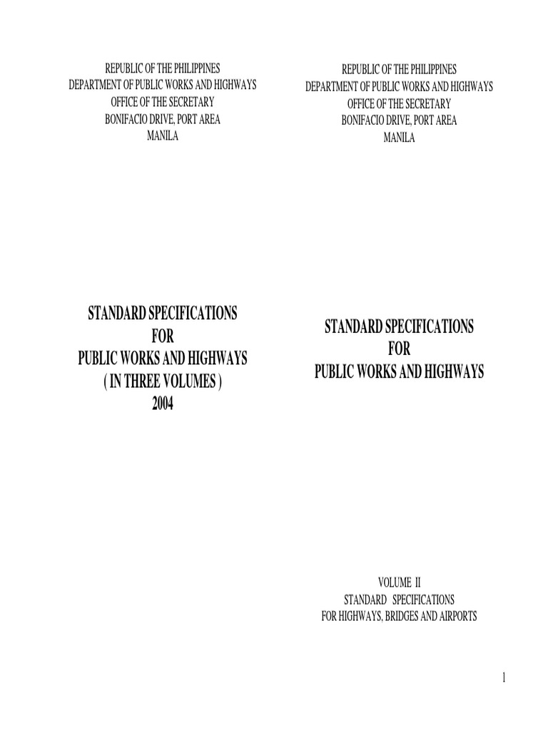 DPWH Blue Book | PDF | Asphalt | Concrete