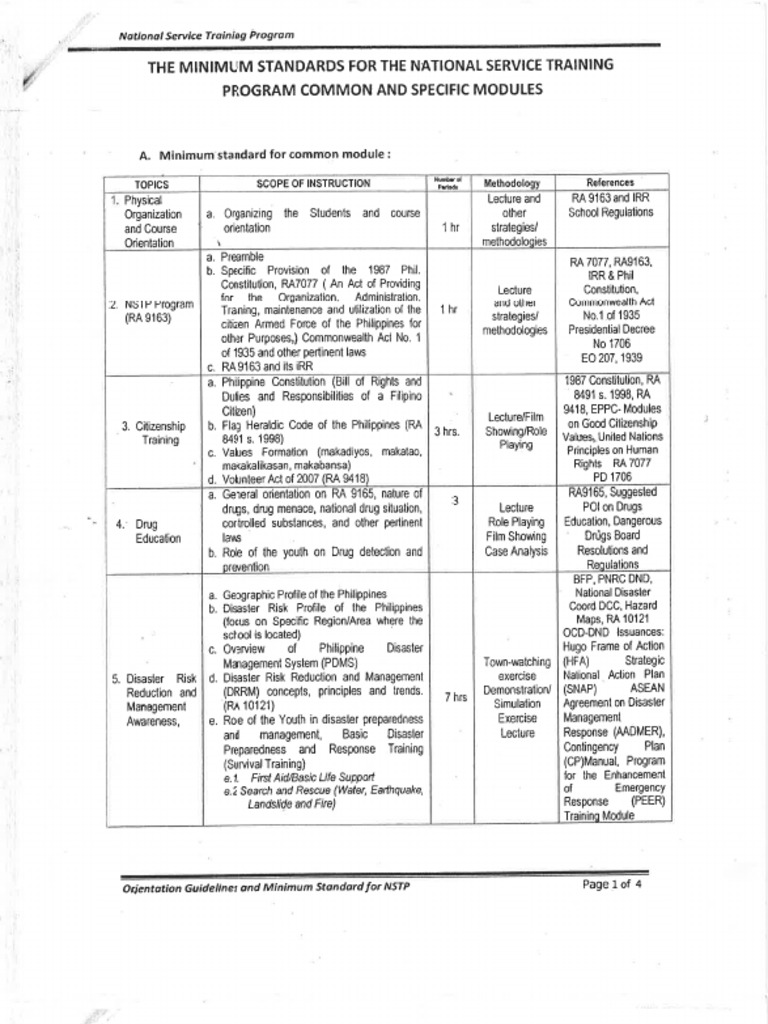 Ched NSTP Common Module | PDF